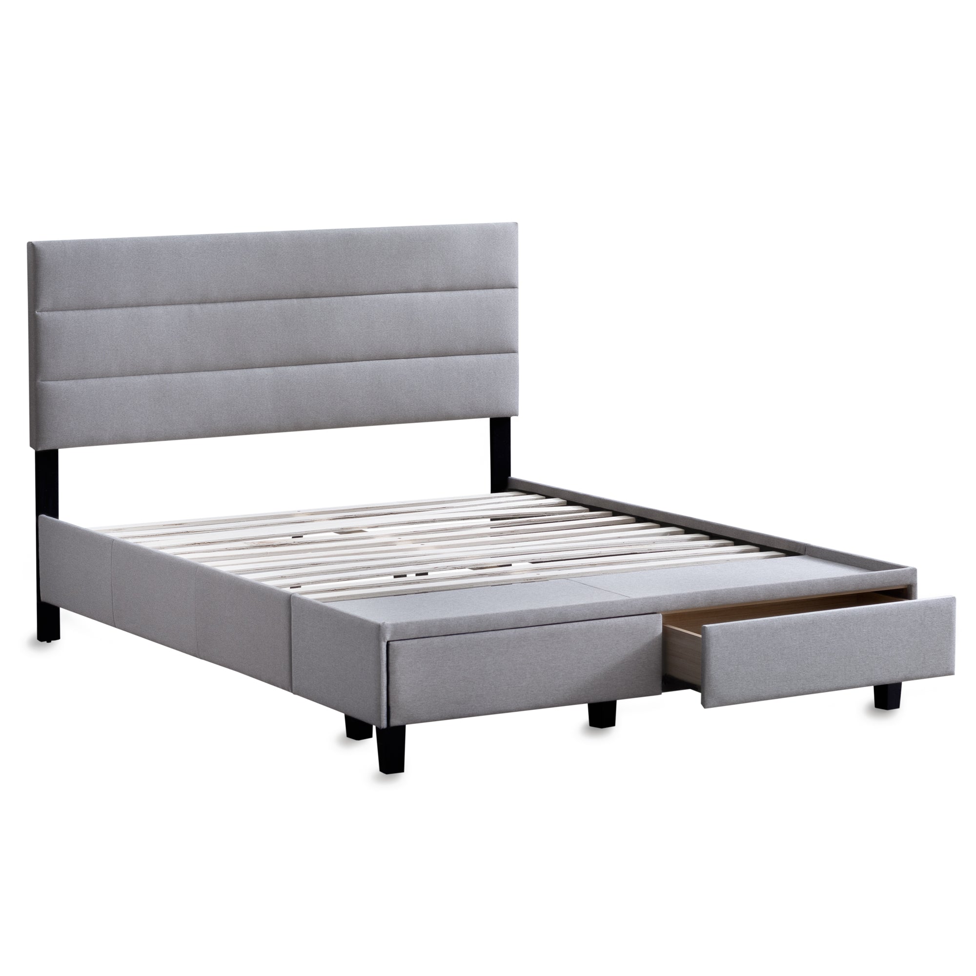 Johnson Upholstered Bed Frame with Storage Drawers – Edenbrook