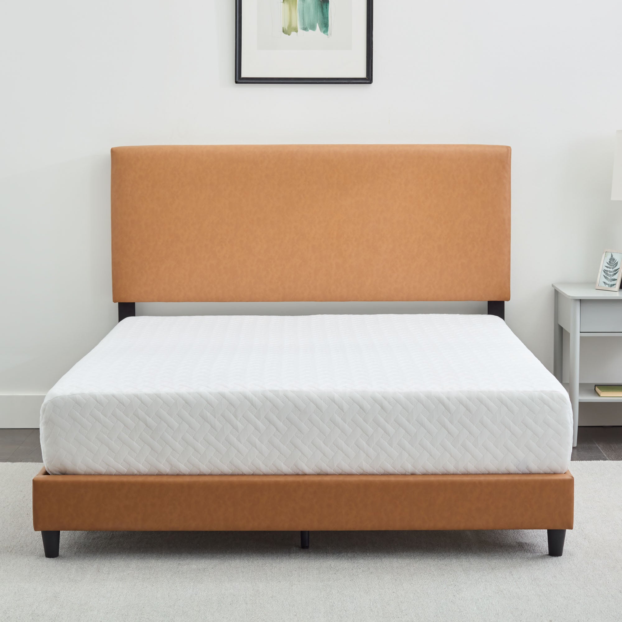 Faux Leather Platform Bed – Edenbrook