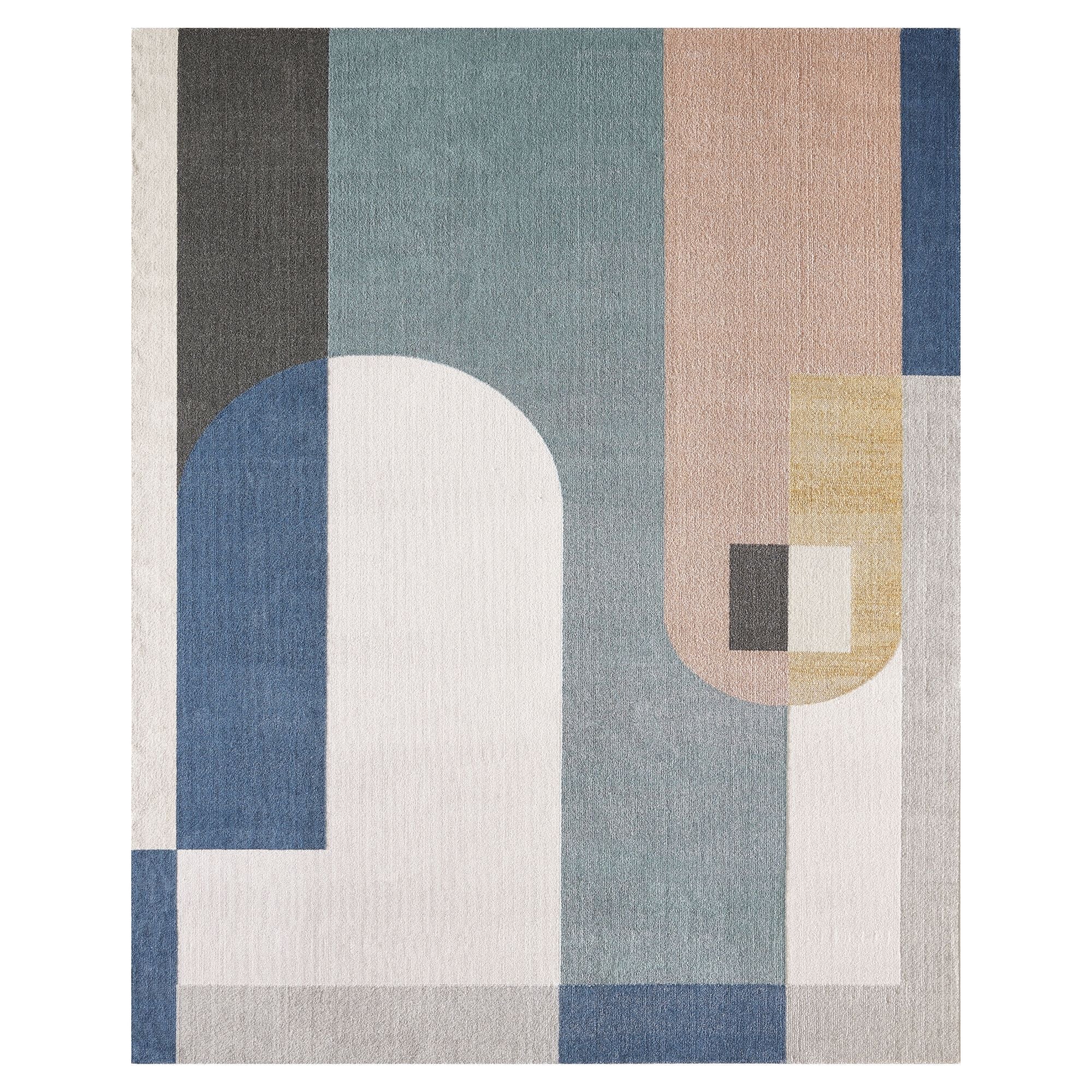 Abstract Geometric Block Area Rug – Edenbrook